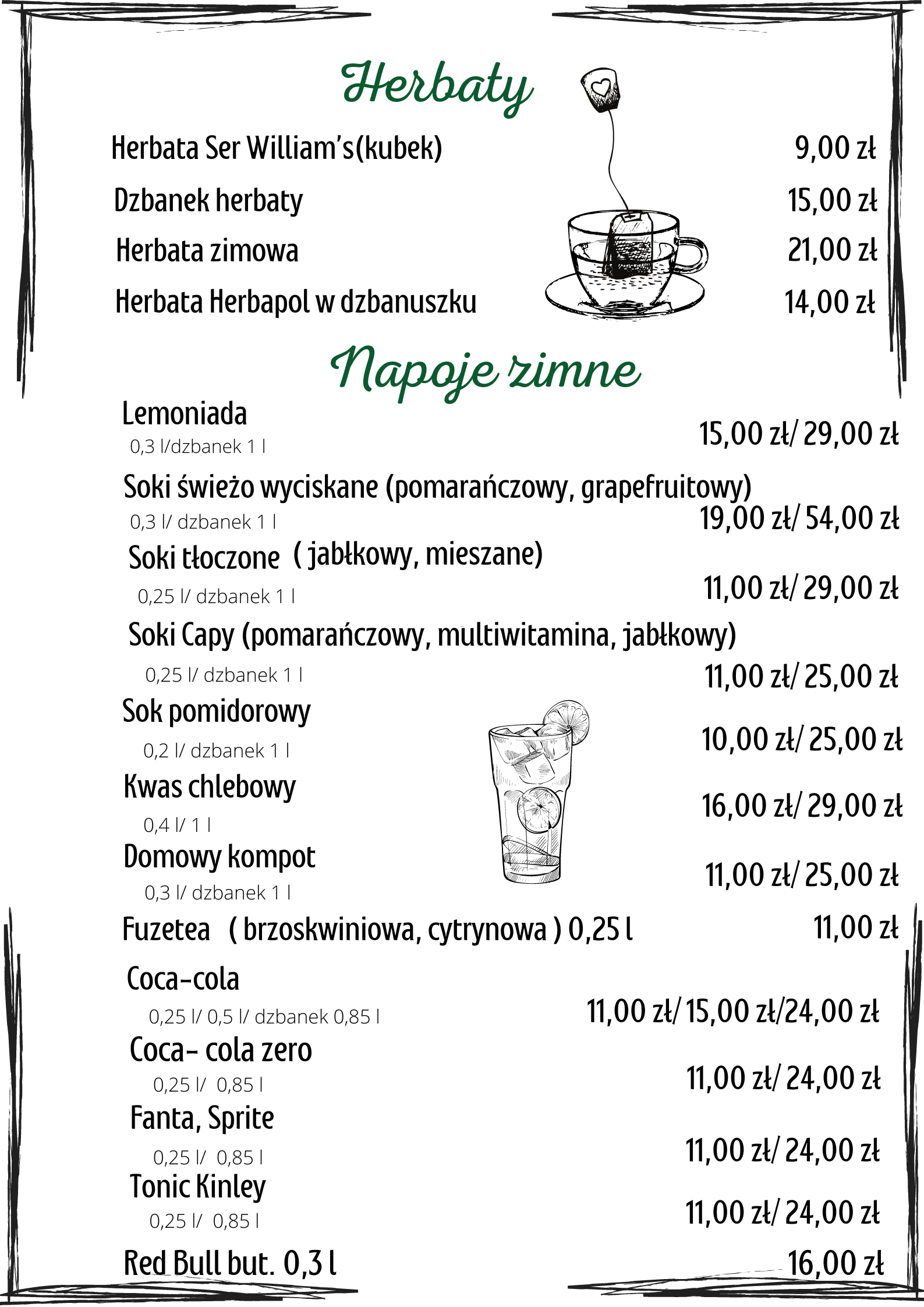Strona główna Gospoda Zalewajka » Menu