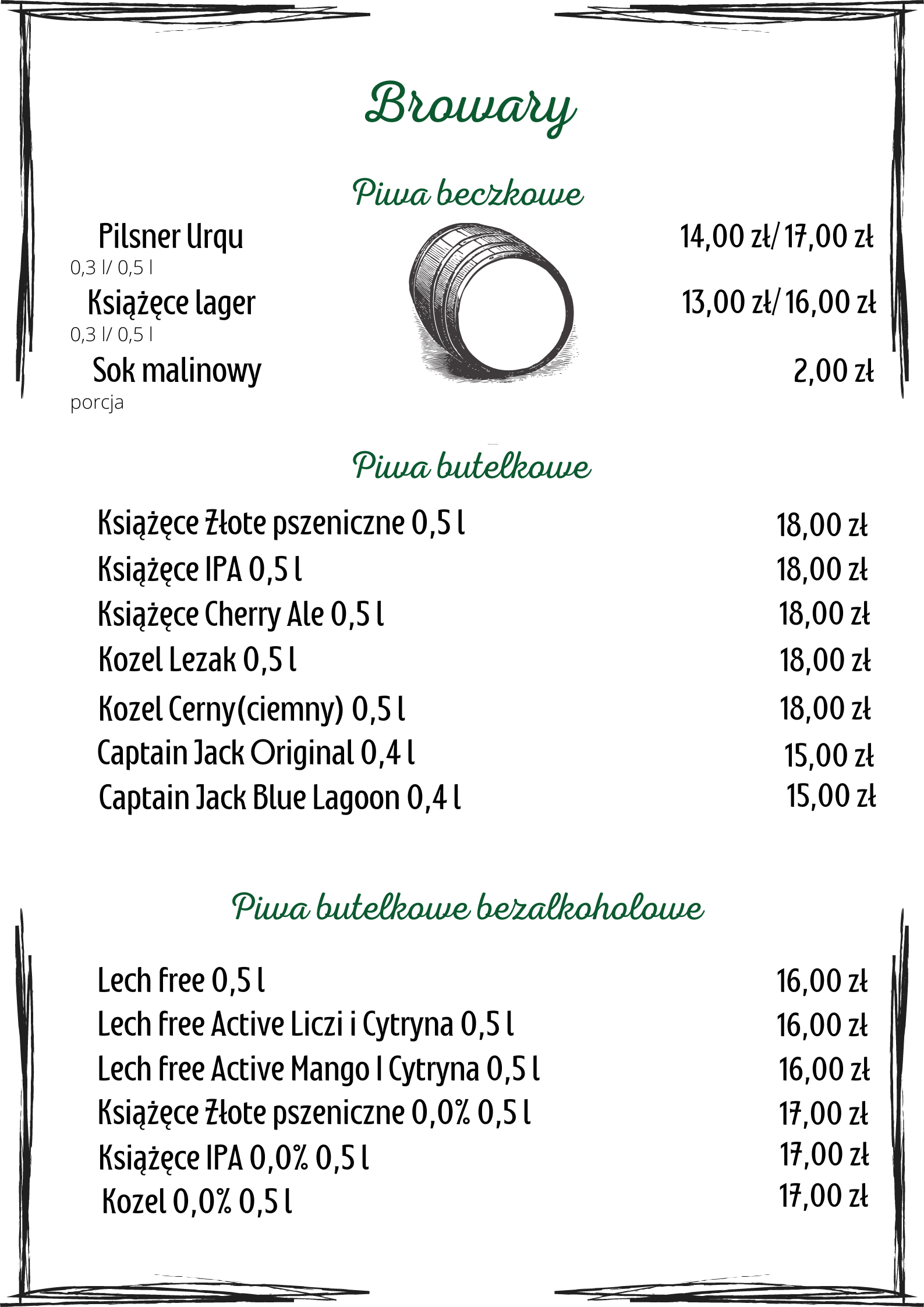 Strona główna Gospoda Zalewajka » Menu